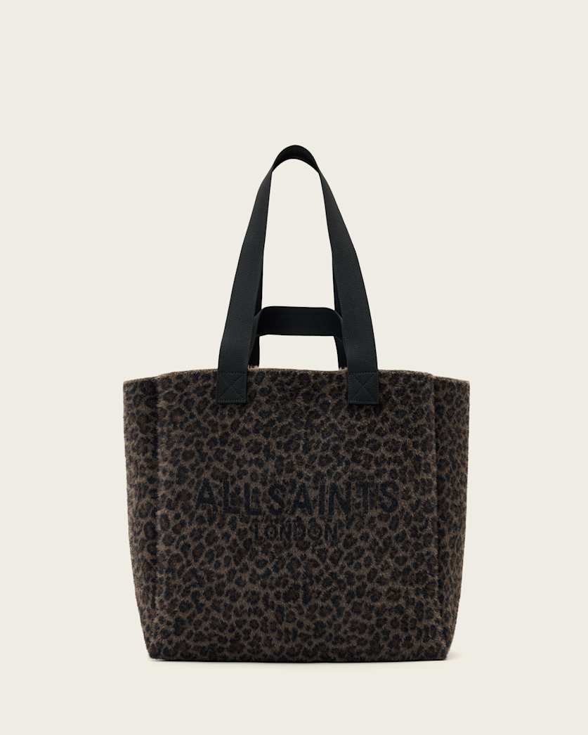 Izzy Leopard Large Tote Bag LEOPARD BROWN | ALLSAINTS